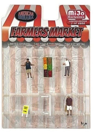 American Diorama 1/64 Farmers Market Diecast Figure Set Accessory ...
