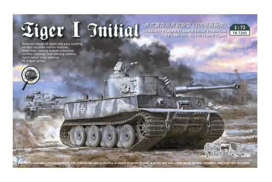 Border Model 1/72 Tiger I Initial Sd.Kfz.181 Pz.pfw.VI Ausf.E Plastic ...