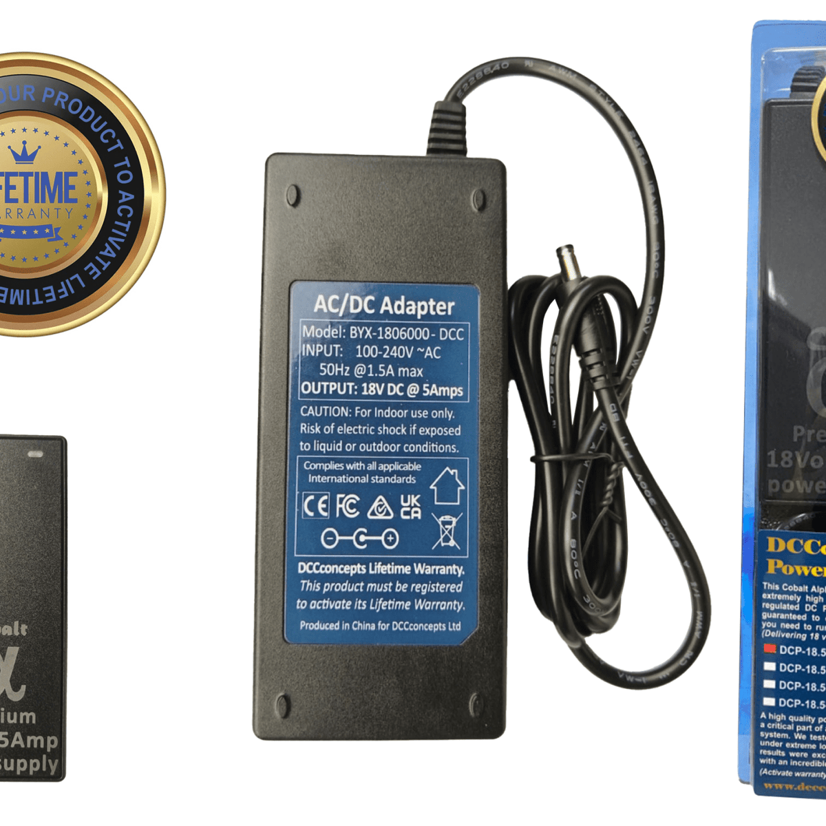 DCC Concepts Cobalt 18V DC 5A (AU) Premium Power Supply – Hobbytech Toys