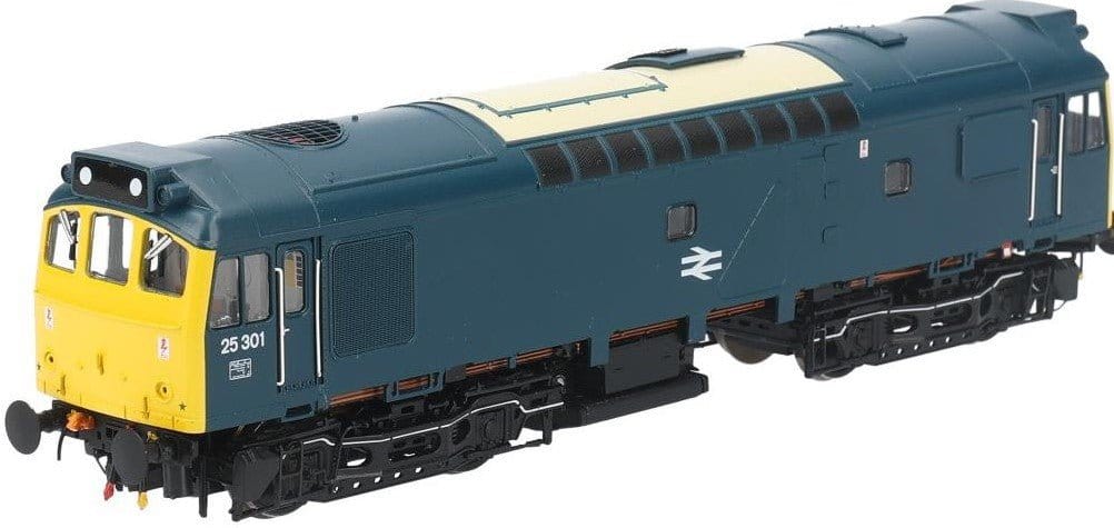 Heljan OO Scale Class 25 BR Rail Blue 25301 (Domino Headcodes) Diesel ...