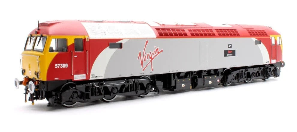 Heljan OO Scale Class 57 Brains Virgin Trains No.57309 Silver Red Dies ...