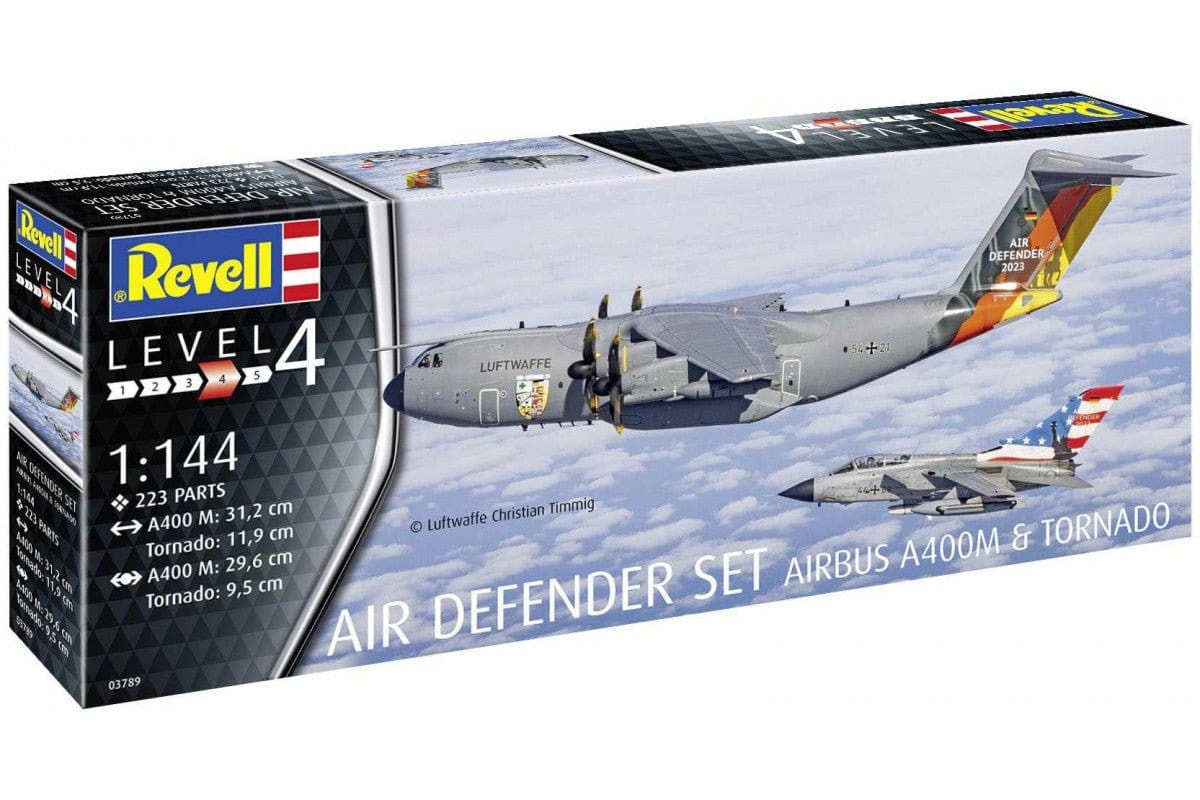 Revell 1/144 German Air Defender Set Airbus A400M & Tornado Plastic Mo ...