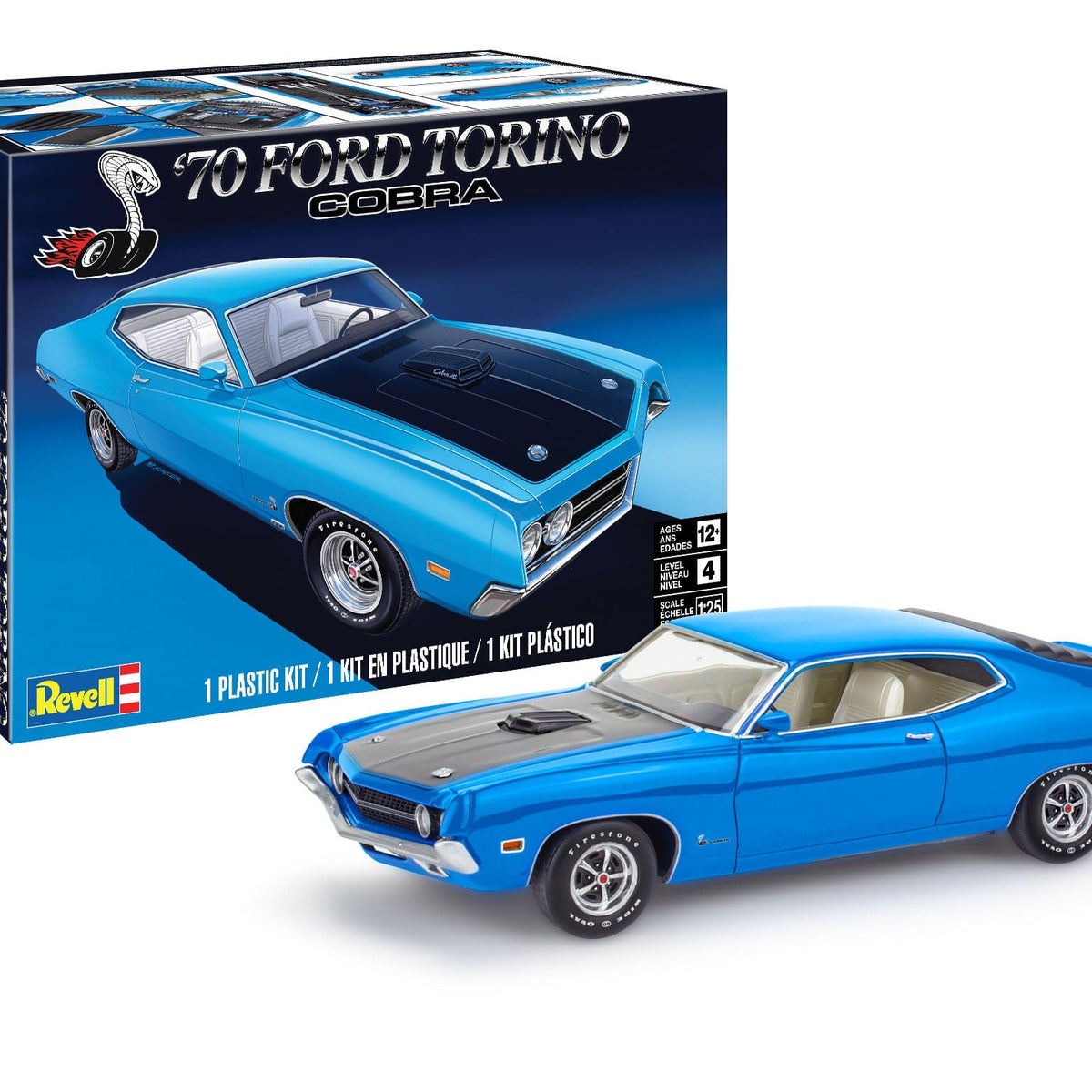 Revell 14534 1/24 1970 Ford Torino Cobra Plastic Model Kit – Hobbytech Toys