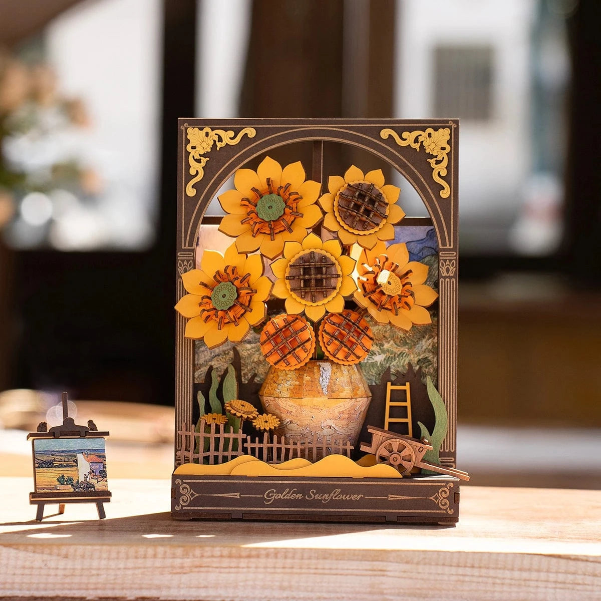 Robotime Diy Wood Bloom Craft Golden Sunflower Kit – Hobbytech Toys