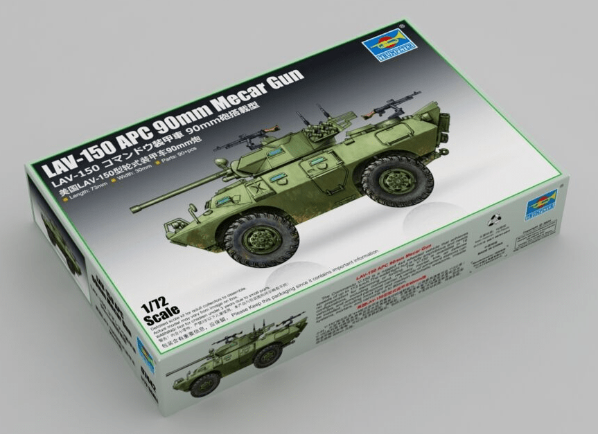 Trumpeter 1/72 LAV-150 APC 90mm Mecar Gun Plastic Model Kit [07442 ...