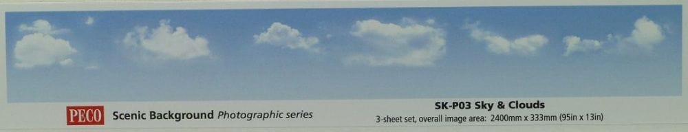 Peco SK-P03 Scenic Background Photographic Series Sky and Clouds ...