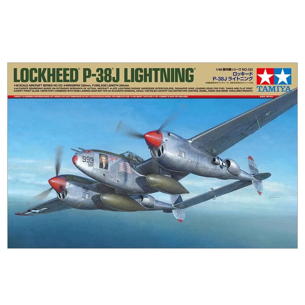 Tamiya 61123 1/48 Lockheed P-38J Lightning – Hobbytech Toys