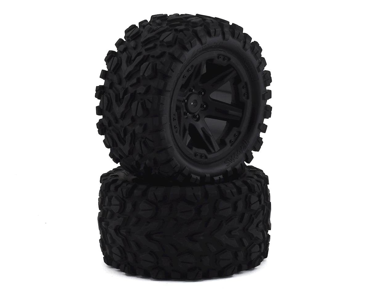 Traxxas 6774 Pre-Glued 2.8in Talon Extreme Tires On Black RXT Rims ...